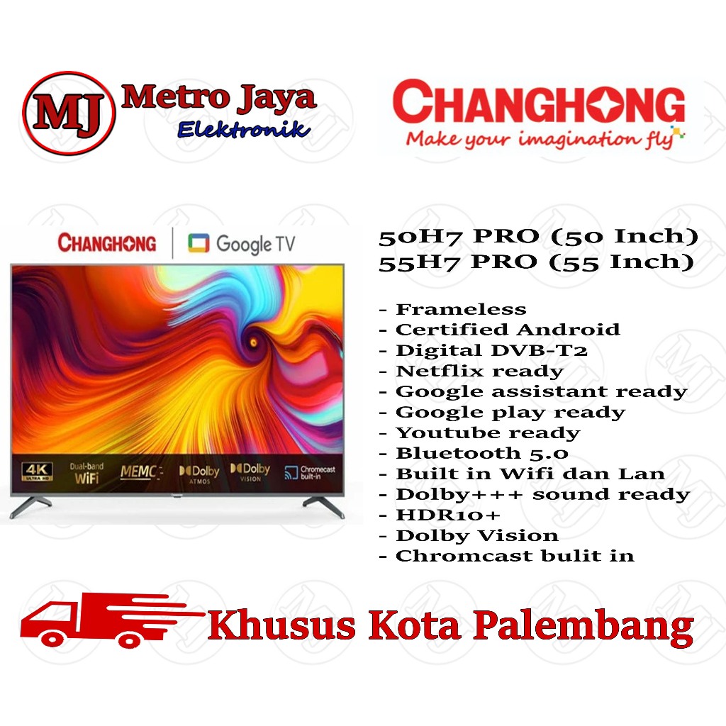 Jual Changhong TV 50 inch Android U50H7 PRO TV UHD 4K Digital Tv 50 ...