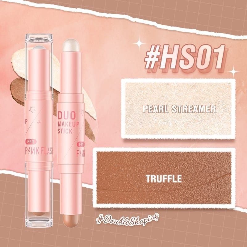 Jual Pinkflash Duo Makeup Stick Contour & Highlighter 3D Waterproof ...