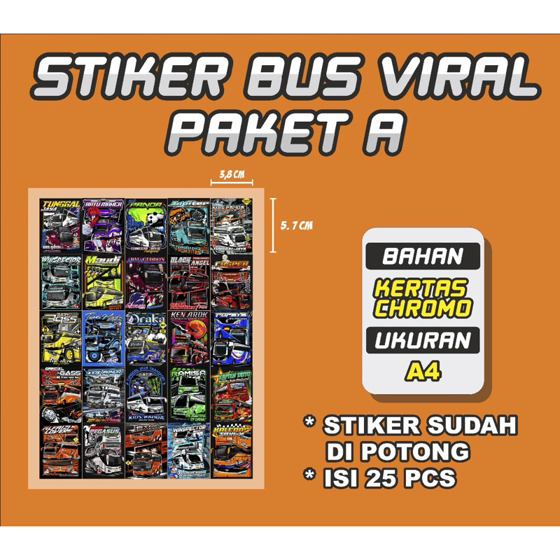Jual Stiker Bus Viral Basuri ( Isi 25 Pcs ) | Shopee Indonesia