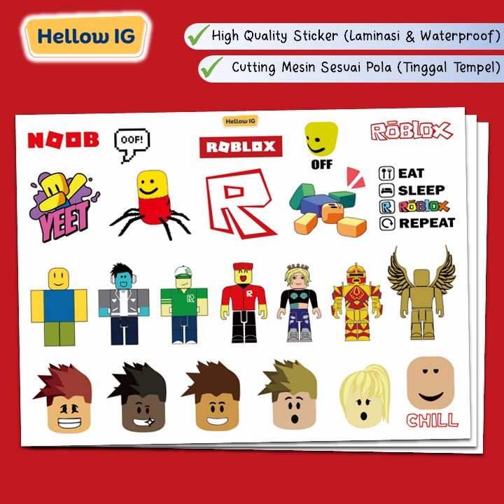 Jual STICKER PACK | STIKER ROBLOX WATERPROOF LUCU BOTOL LAPTOP KOPER ...