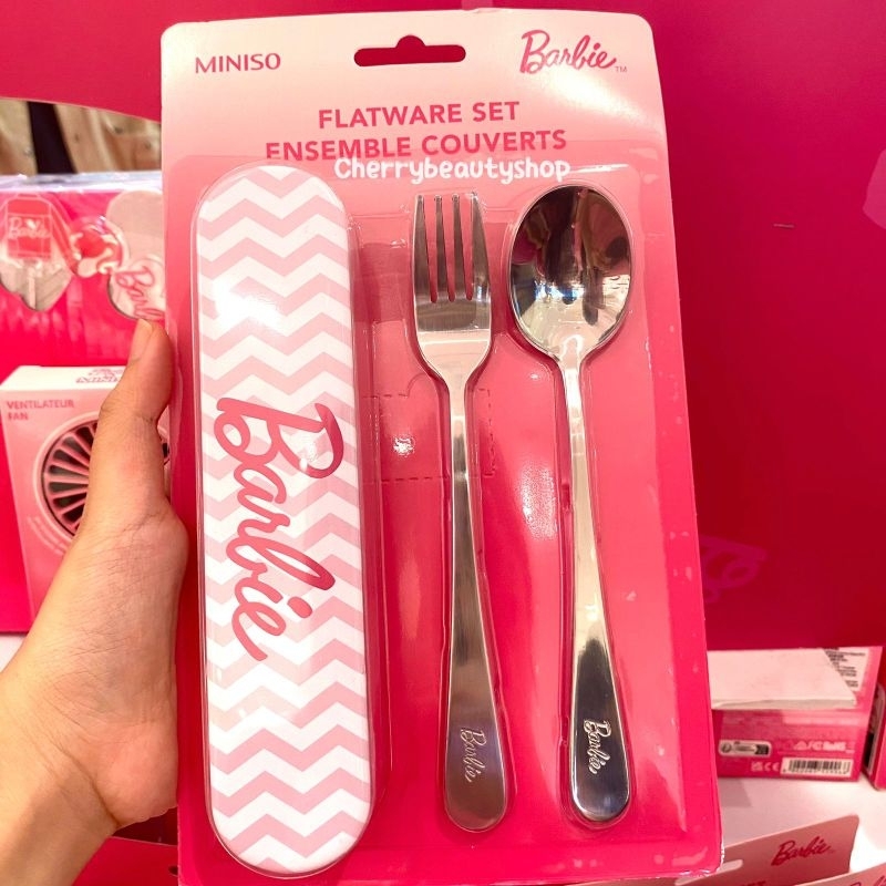Jual Miniso x Barbie Flatware Set / Alat Makan Sendok Garpu | Shopee ...