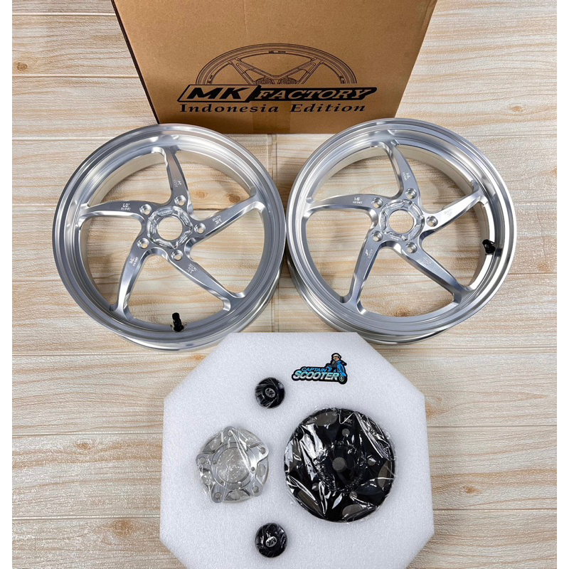 Jual Rims Velg MK Factory M4 Palang 5 Silver Vespa Sprint Primavera GTS ...