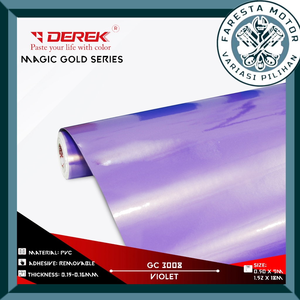 Jual Stiker ungu magic candy gold derek Violet skotlite mutiara stiker ...