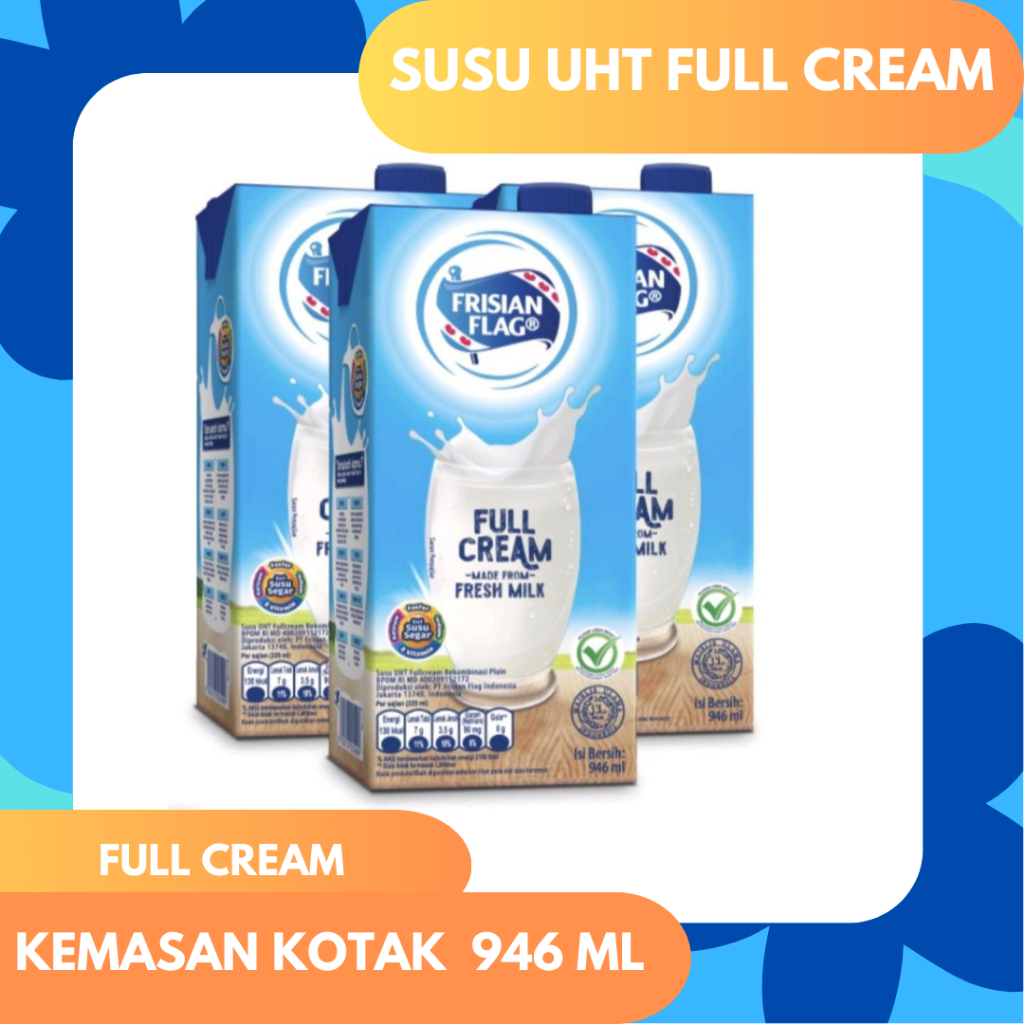 Jual SUSU UHT FULL CREAM FRISIAN FLAG ukuran 946 ml -Pubalingga | Shopee Indonesia