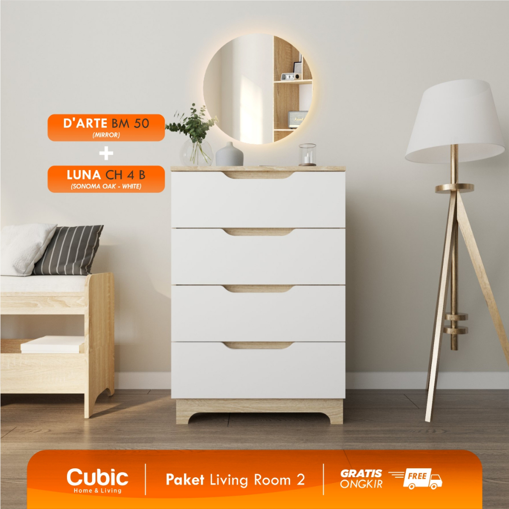 Jual Cubic Set Furnitur Ruang Keluarga / Paket Living Room 2 / LUNA CH ...