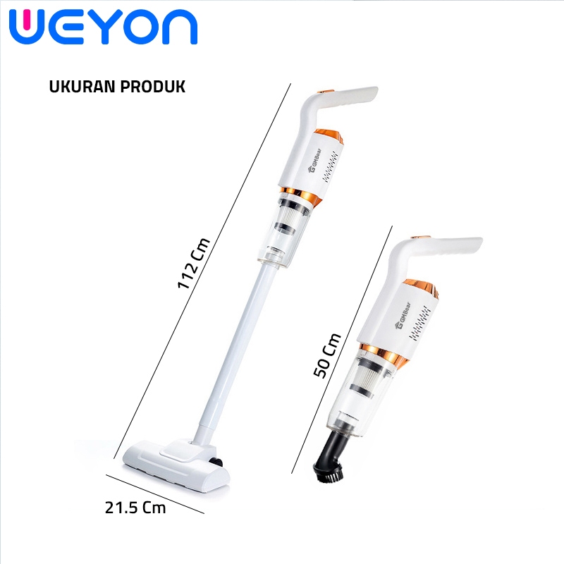 Jual WEYON Vacum Cleaner Penyedot Debu Mobil Kasur Portable Mini Tanpa ...