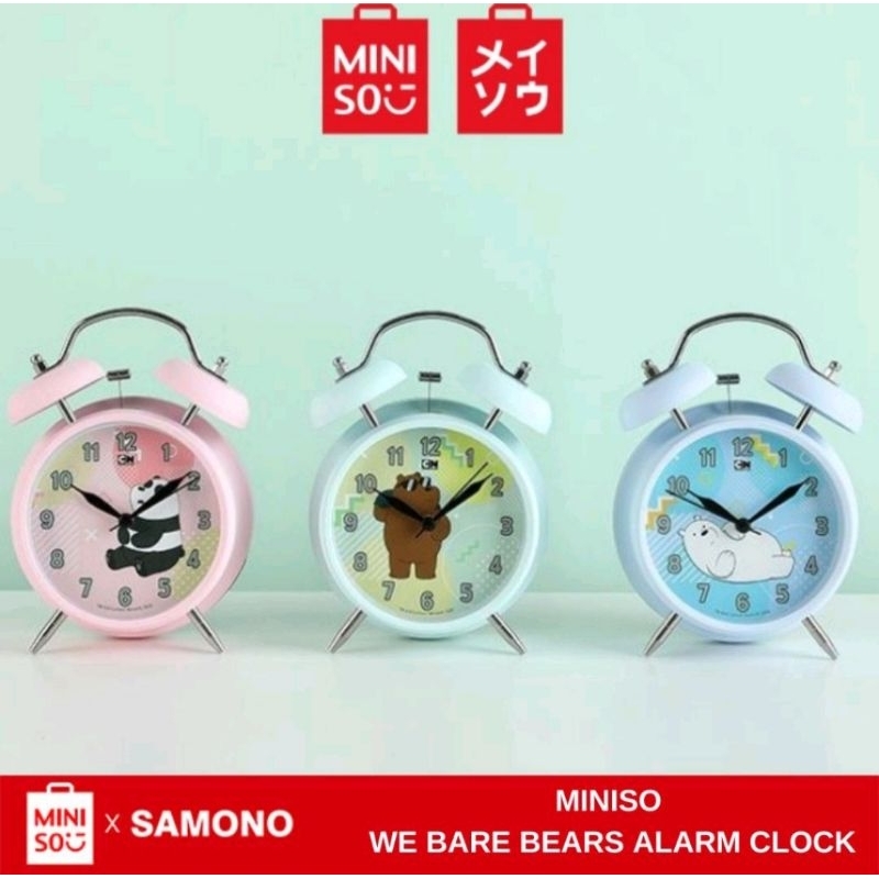 Jual MINISO ALARM CLOCK WE BARE BEAR | Shopee Indonesia