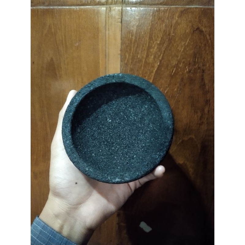 Jual COBEK MINI Batu kali ukuran 10CM dengan ulekan | Shopee Indonesia