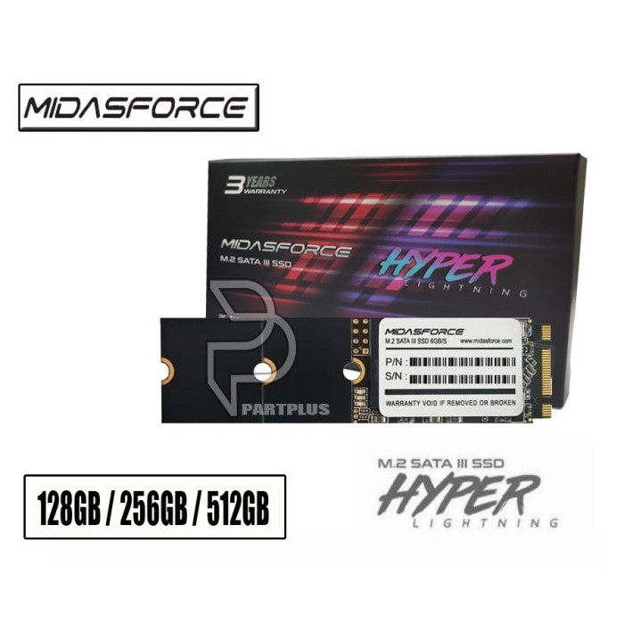 Jual MIDAS SSD 128GB M2 SATA M.2 MIDAS FORCE HYPER LIGHTNING 2280 ...