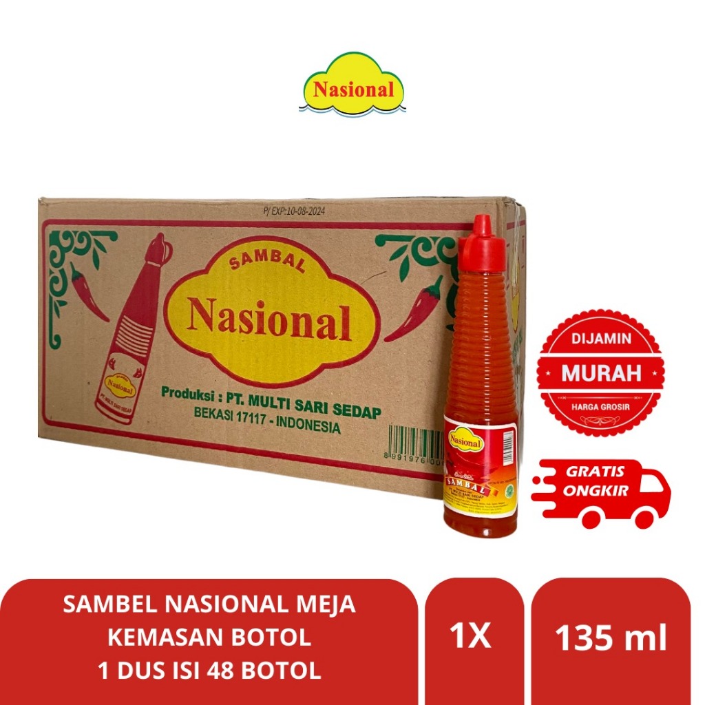Jual RASA - Saos Sambal Nasional Botol / Saos Pedas 135 ML (48 Botol ...