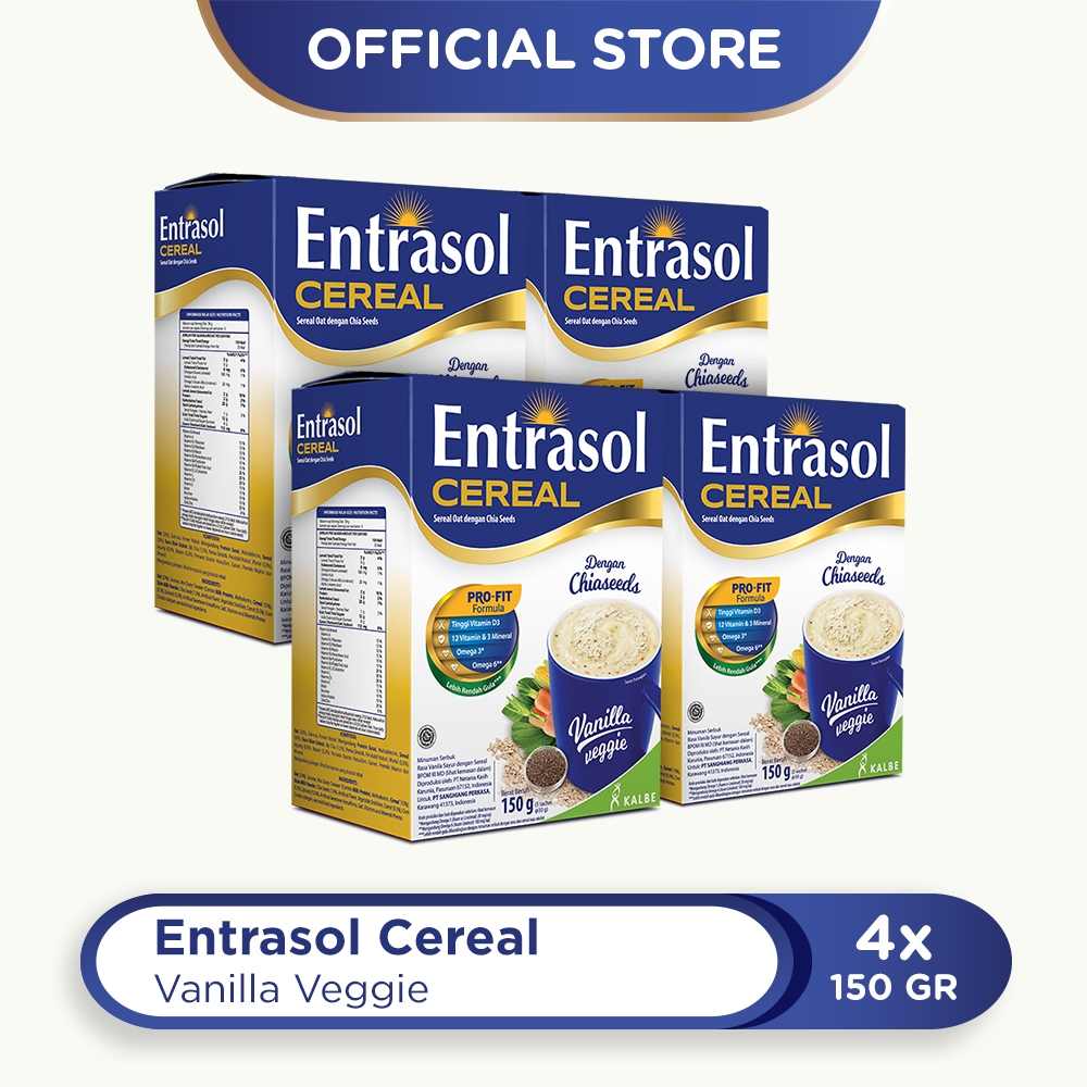 Jual 4 Pack Entrasol Cereal Vanilla Veggie (5 Sachet @30gr) | Shopee ...