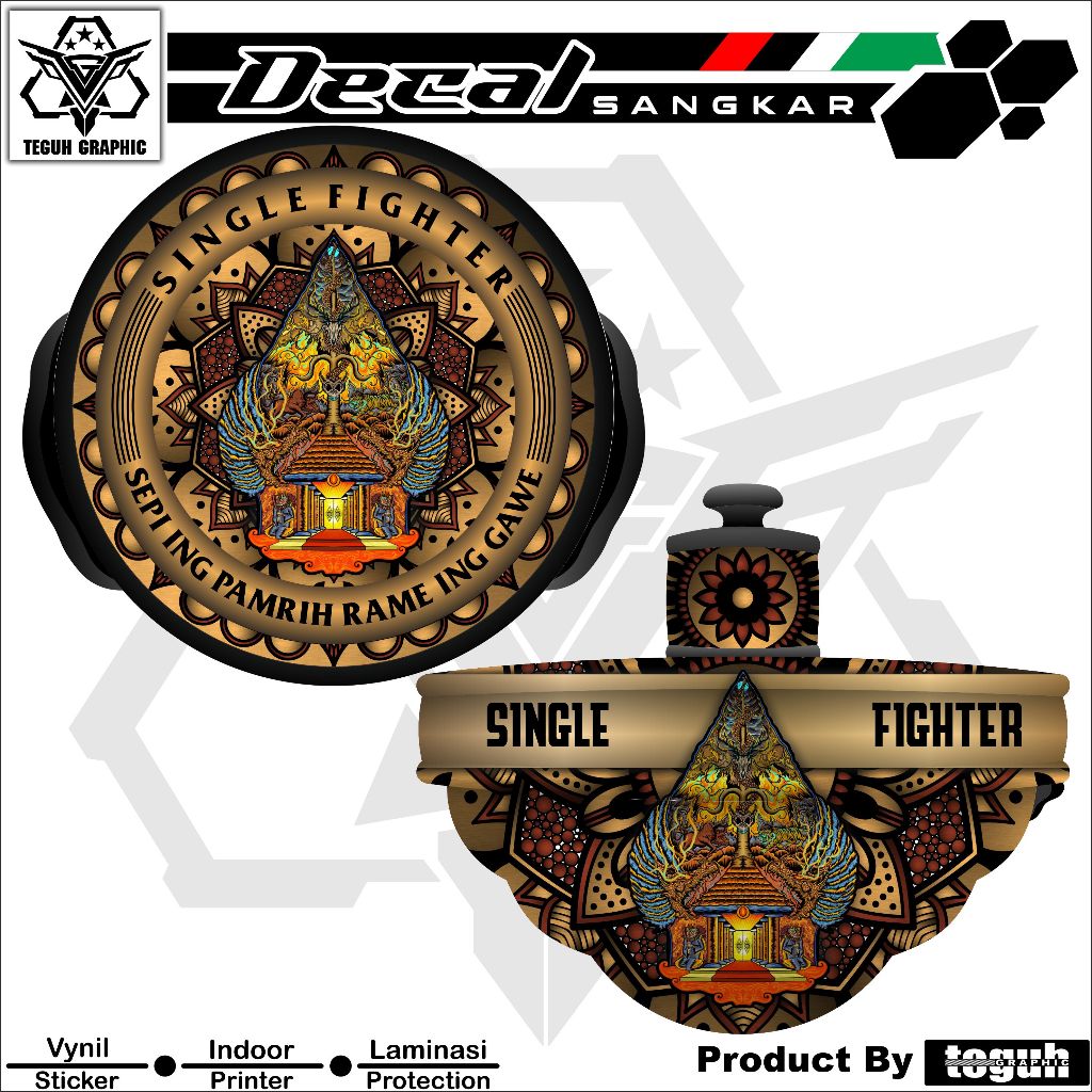 Jual Stiker Tebok T3 Lovebird Motif Gunungan Wayang Bisa Rubah Tulisan ...