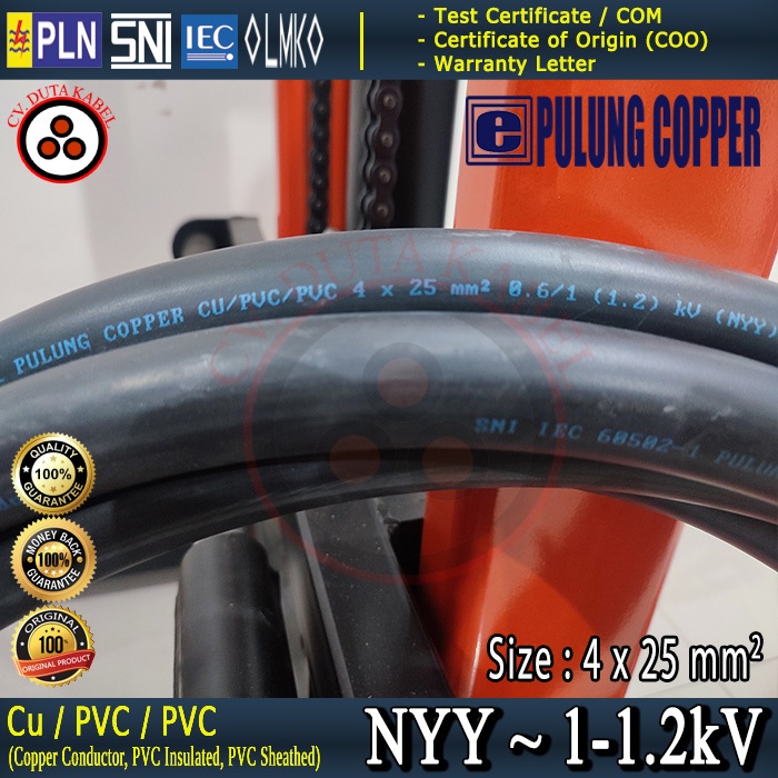 Jual Kabel NYY 4x25 mm2 KABELMETAL (KMI)/ SUPREME/ SUTRADO / PULUNG /4 ...