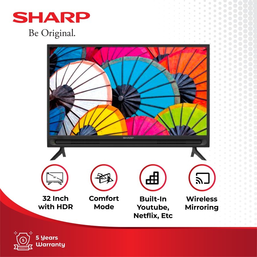 Jual SHARP 32 INCH 2TC-32DF1I LED 32" SMART TV DIGITAL | Shopee Indonesia