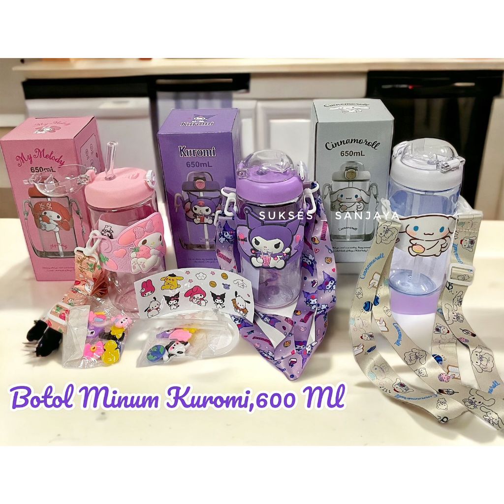 Jual BOTOL MINUM ANAK SANRIO 650 ML / BOTOL MINUM ANAK VIRAL KARAKTER ...