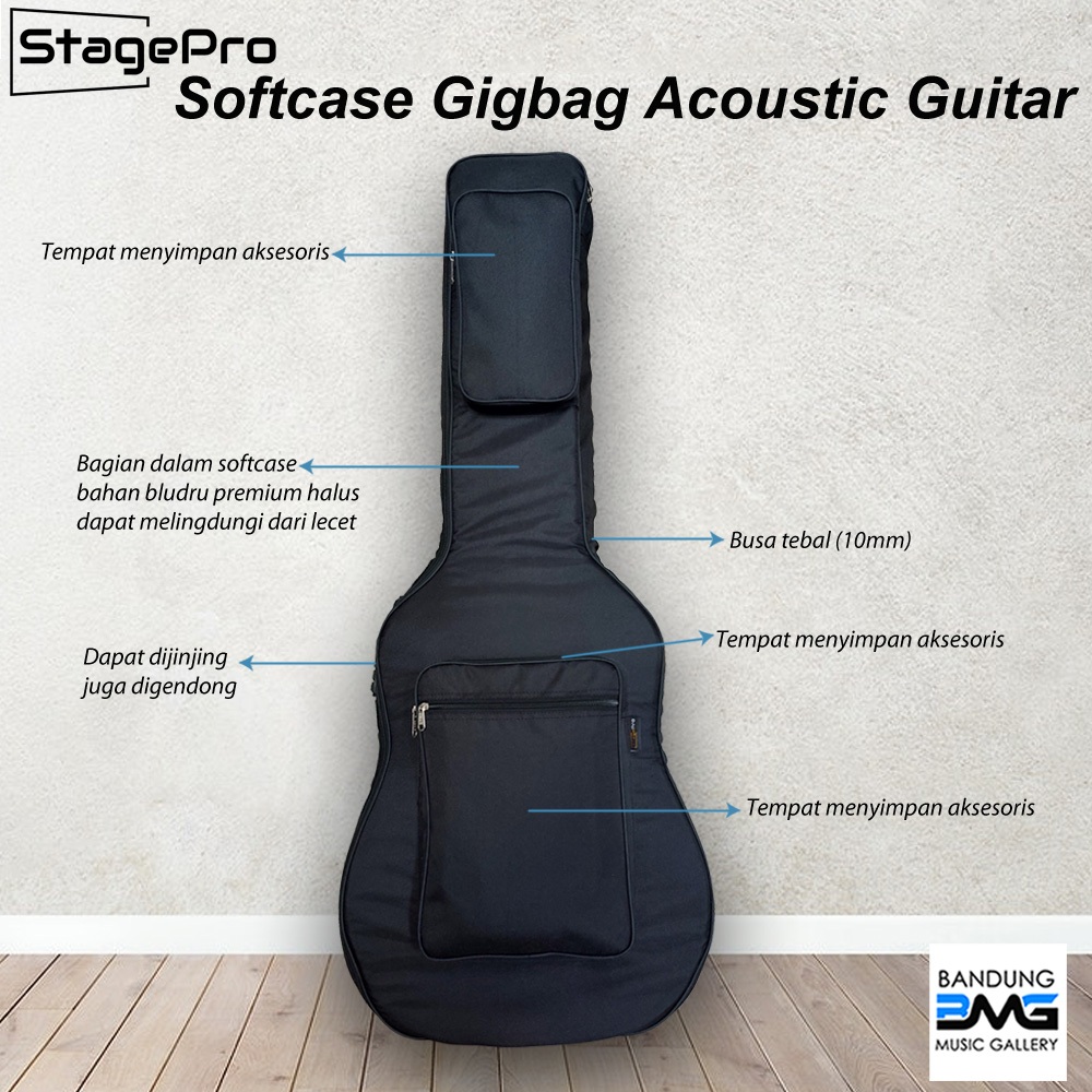 Jual StagePro Softcase Gigbag Gitar Akustik Premium / Tas Gitar Akustik ...