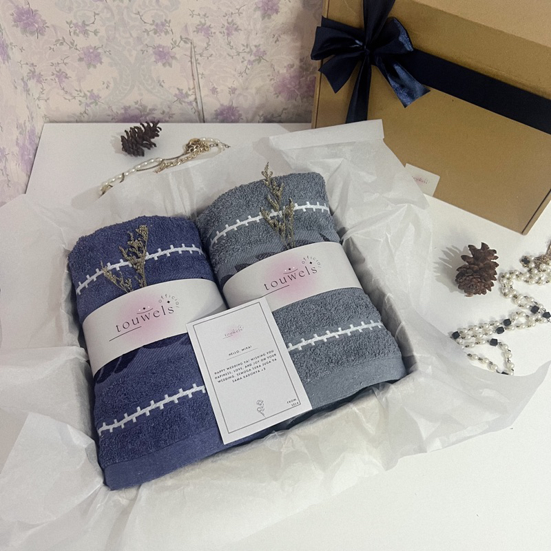 Jual Hampers Kado Handuk Souvenir / Gift Set Box Handuk Katun 70x140cm ...