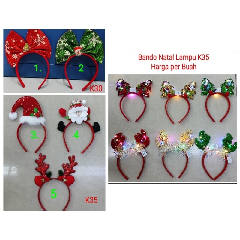 Jual Bando natal tanduk rusa santa tanduk natal pernak pernik natal ...