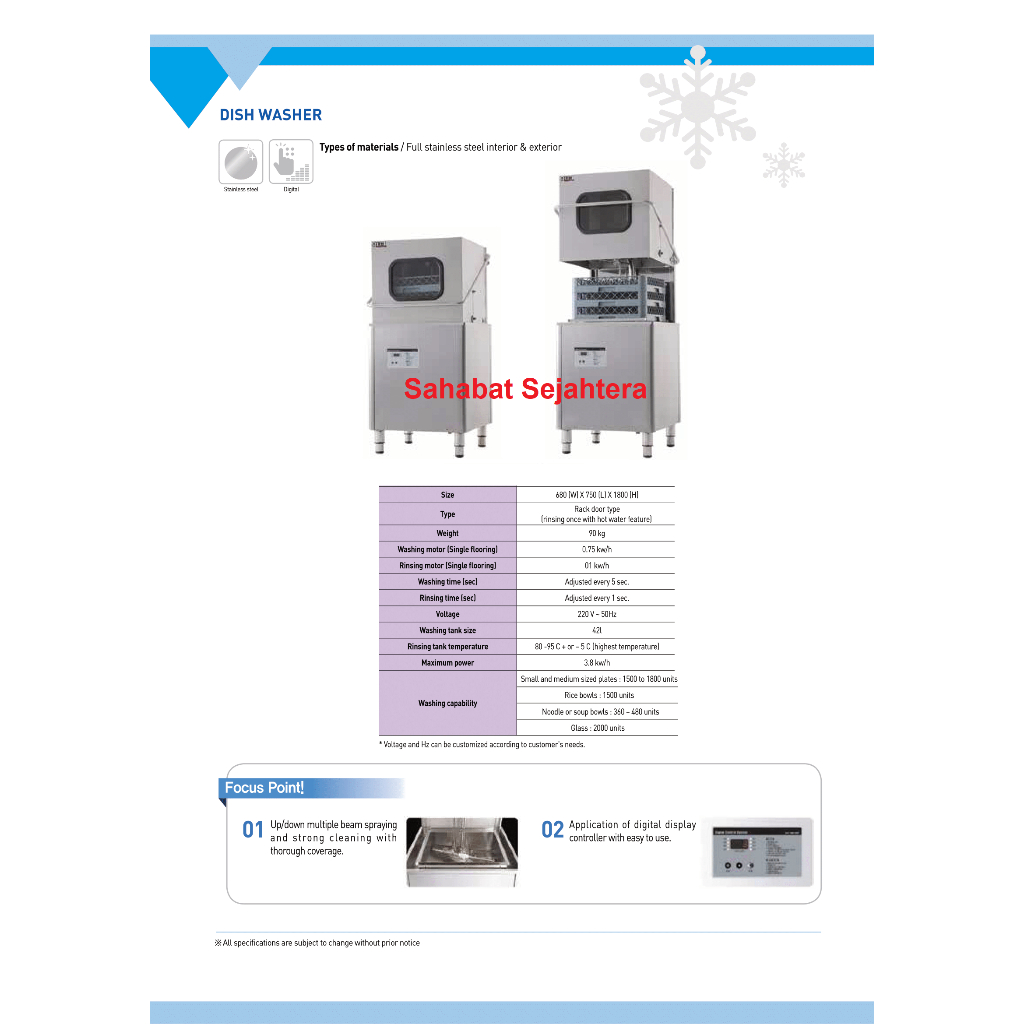 Jual Dishwasher Machine DWM-3000 Mesin Pencuci Piring | Shopee Indonesia