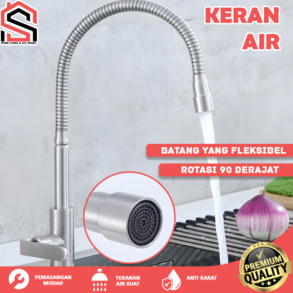Jual Keran Air Model Angsa Sink Wastafel Cuci Piring Dapur / Kran Air ...