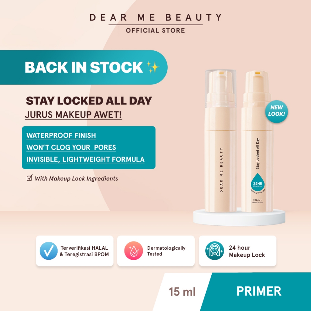 Jual Dear Me Beauty Stay Locked All Day 15ml - Makeup Anti Luntur ...