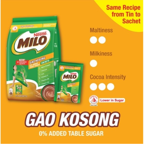 Jual Milo GAO KOSONG Singapore 30 Gr per Sachet | Shopee Indonesia