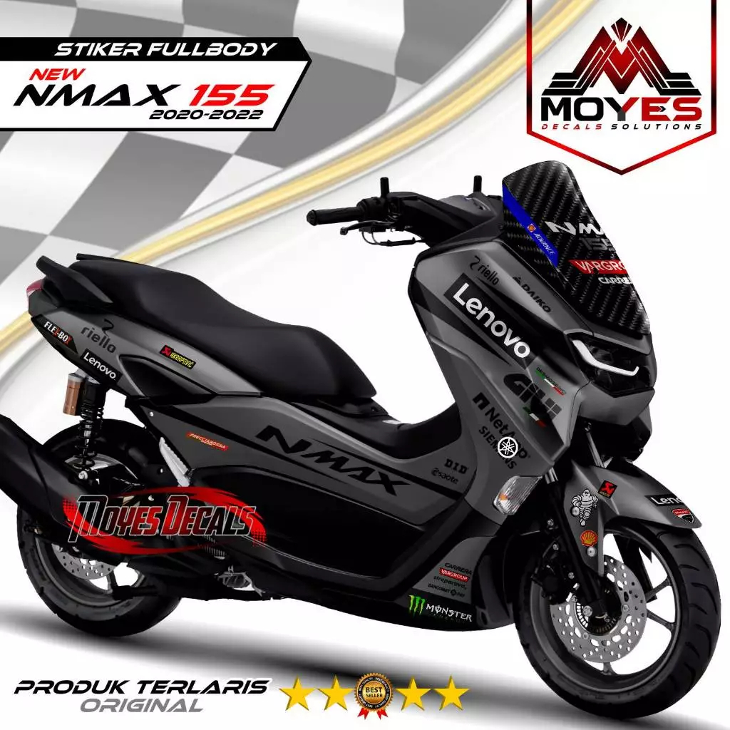 Jual Decal Nmax New 155 Fullbody Stiker variasi Skotlet Gaya Balap ...
