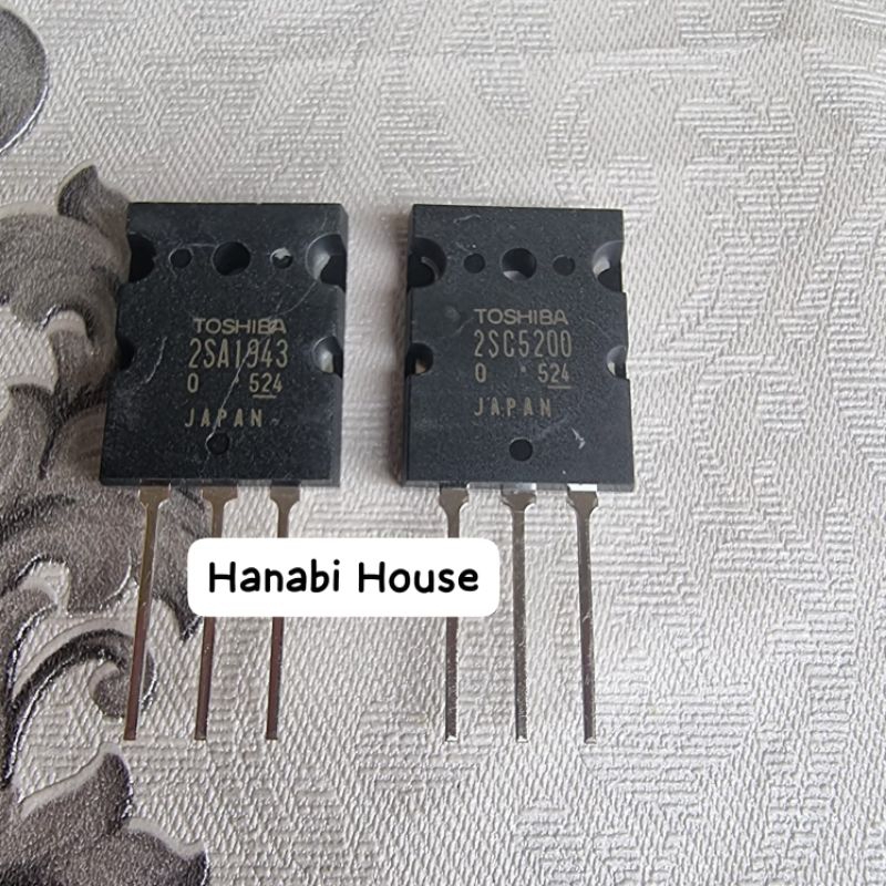 Jual Transistor Toshiba S5 524 1943 5200 S5 sa1943 sc5200 2sa1943 2sc5200 Seri 524 ORIGINAL 1SET ...