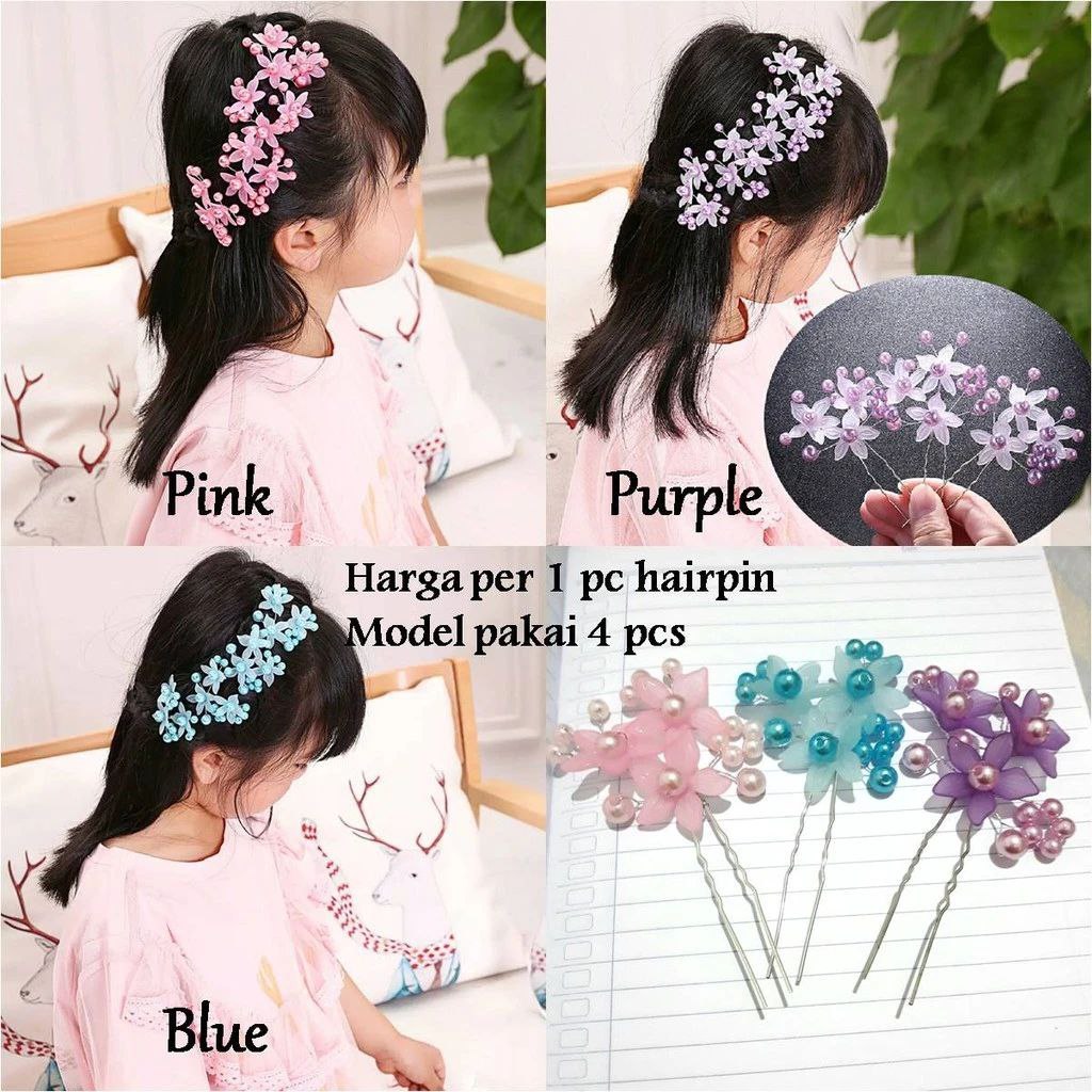 Jual Aksesoris Pengantin / Headpiece Tusuk Sanggul Bunga TS 135 Purple ...