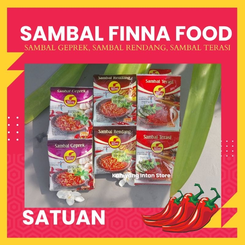 Jual FINNA FOOD Sambal Terasi, Sambal Geprek, Sambal Rendang, Sambal ...