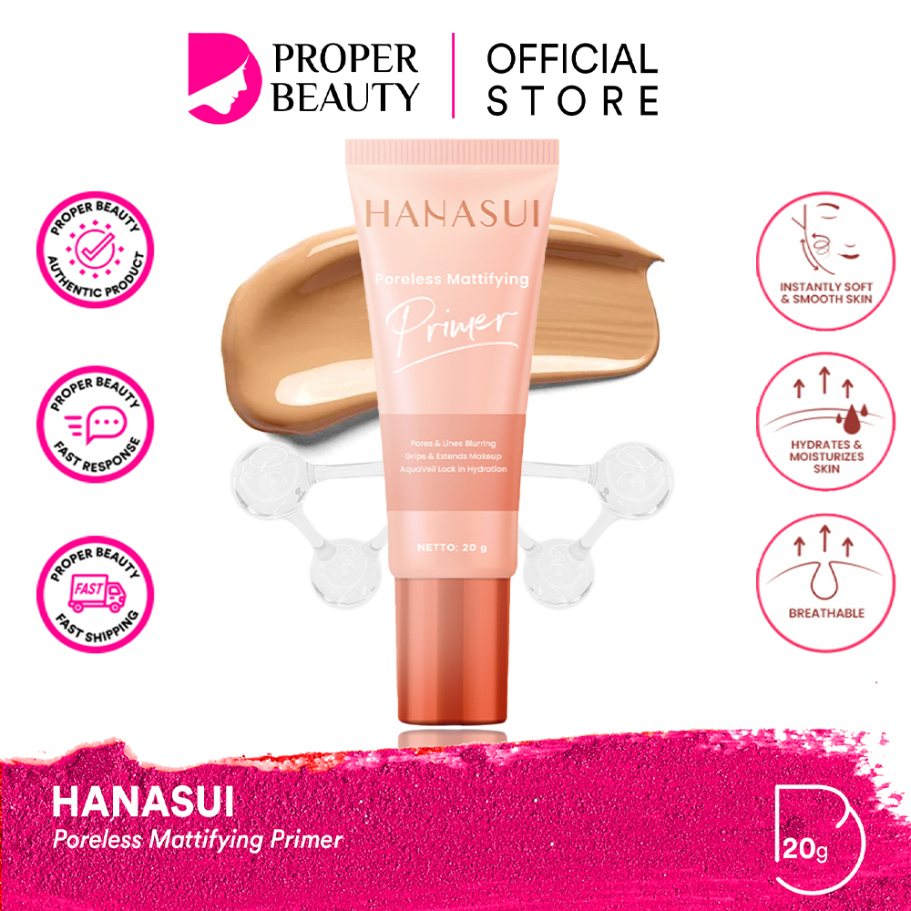 Jual HANASUI Poreless Mattifying Primer Indonesia / Base Makeup 20g ...