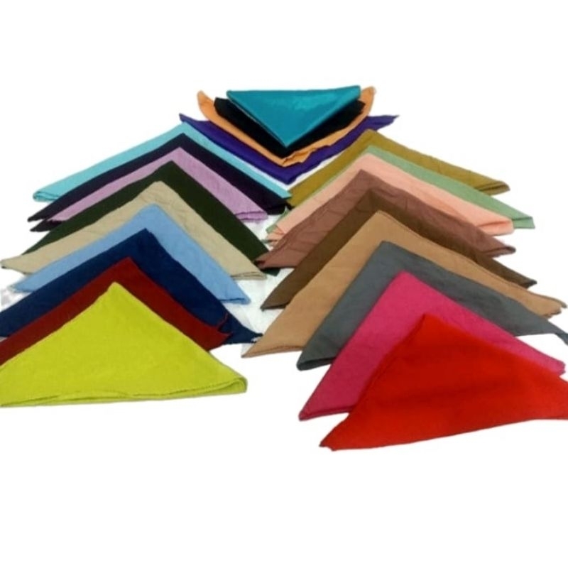 Jual (20pcs) Sekodi Syal Slayer Segitiga Polos Manasik Haji Umroh ...