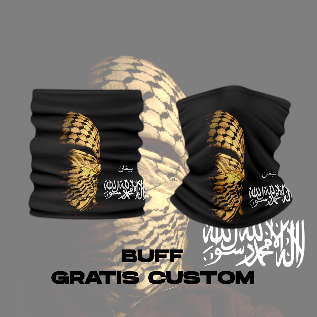 Jual Buff murah custom palestina art 2 Fullprinting 3D bisa custom ...