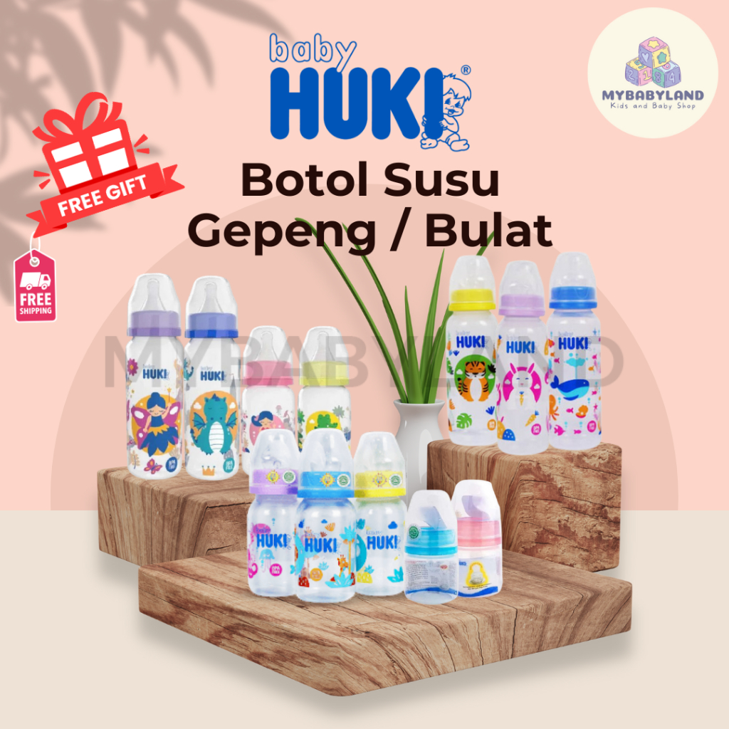 Jual HUKI Baby Botol Susu Dot Nipple Silicone Gepeng / Bulat / ROUND ...