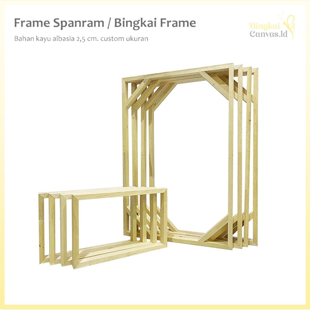 Jual Spanram Kanvas Frame Kayu Kanvas Berbagai Ukuran | Shopee Indonesia