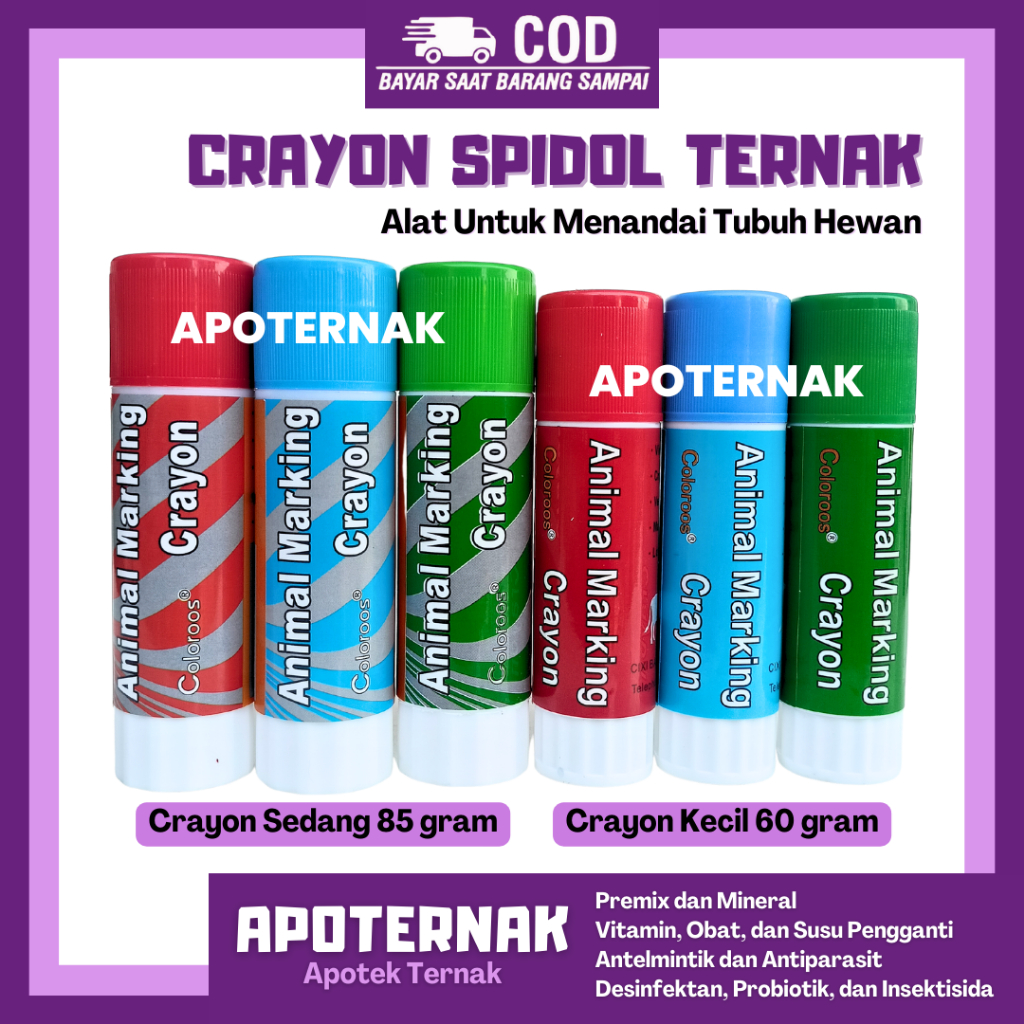 Jual CRAYON SPIDOL TERNAK 1 PCS | Untuk Tanda Tubuh Babi Sapi Domba ...