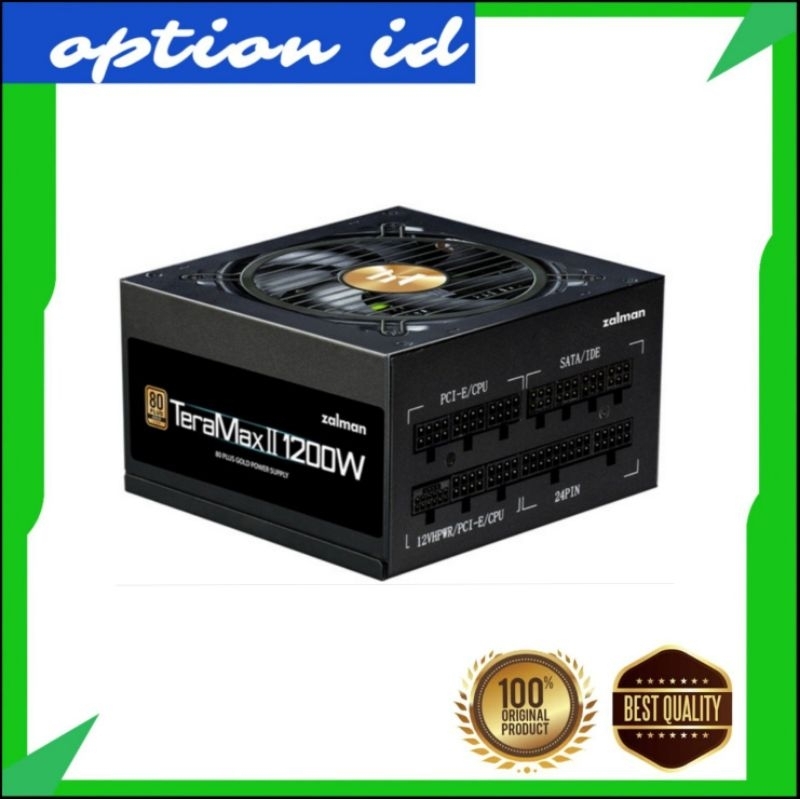 Jual Power Supply ZALMAN TeraMax II 1200 | PSU 1200W 80+ Gold - Black | Shopee Indonesia