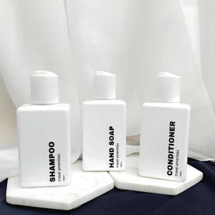 Jual Botol Kotak Putih Press/Flip Top Putih Travel 100ml Label ...