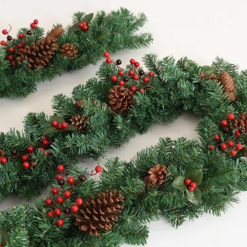 Jual Garland Natal 2m Dengan Aksesoris Garland Mewah | Shopee Indonesia