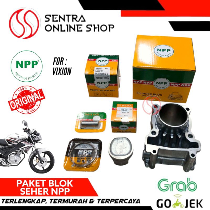 Jual Silinder cylinder Blok block seher vixion paket piston kit npp | Shopee Indonesia