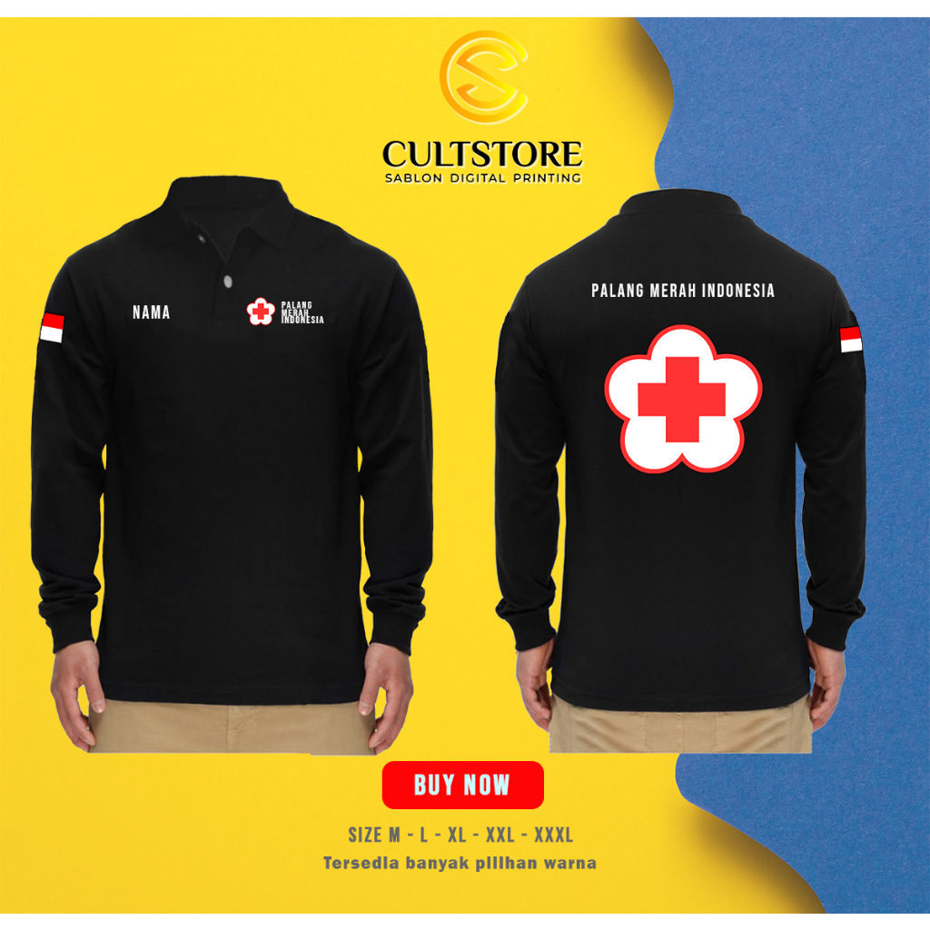 Jual KAOS POLO PMI INDONESIA PMR PALANG MERAH INDONESIA UNISEX | Shopee ...