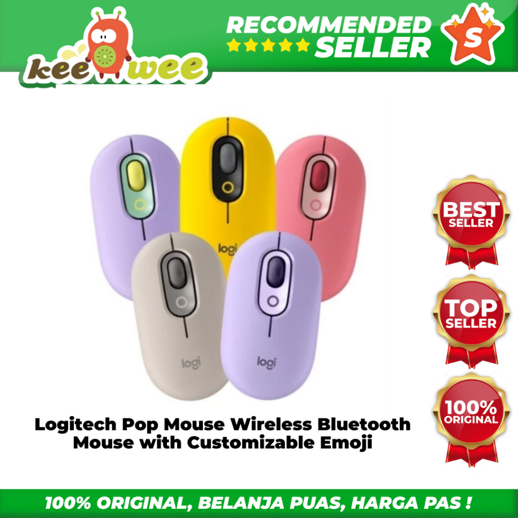 Jual Logitech Pop Mouse Wireless Bluetooth Mouse with Customizable ...