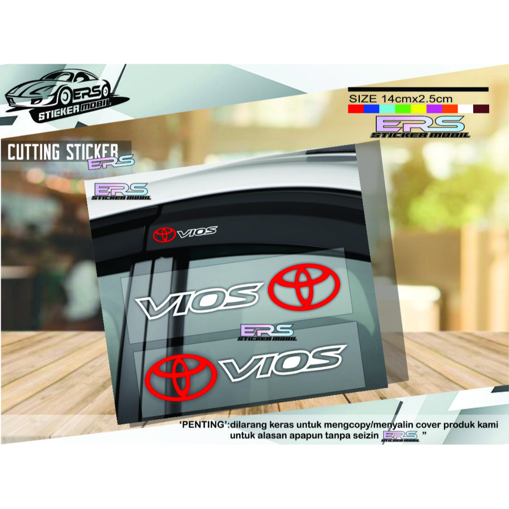 Jual stiker sticker talangan pintu 2pcs toyota vios cuttig stiker ...