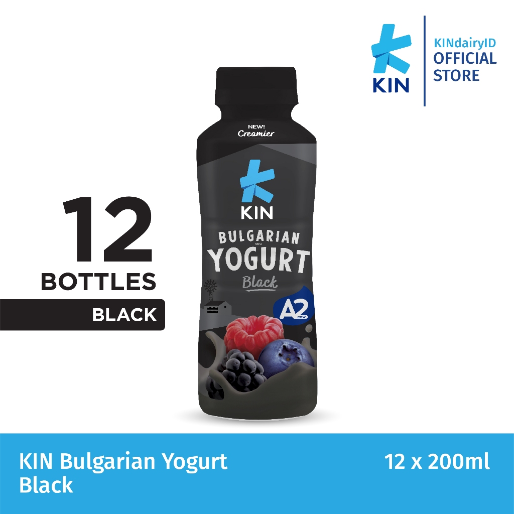 Jual KIN BULGARIAN YOGURT BLACK (12x200 ML) | Shopee Indonesia