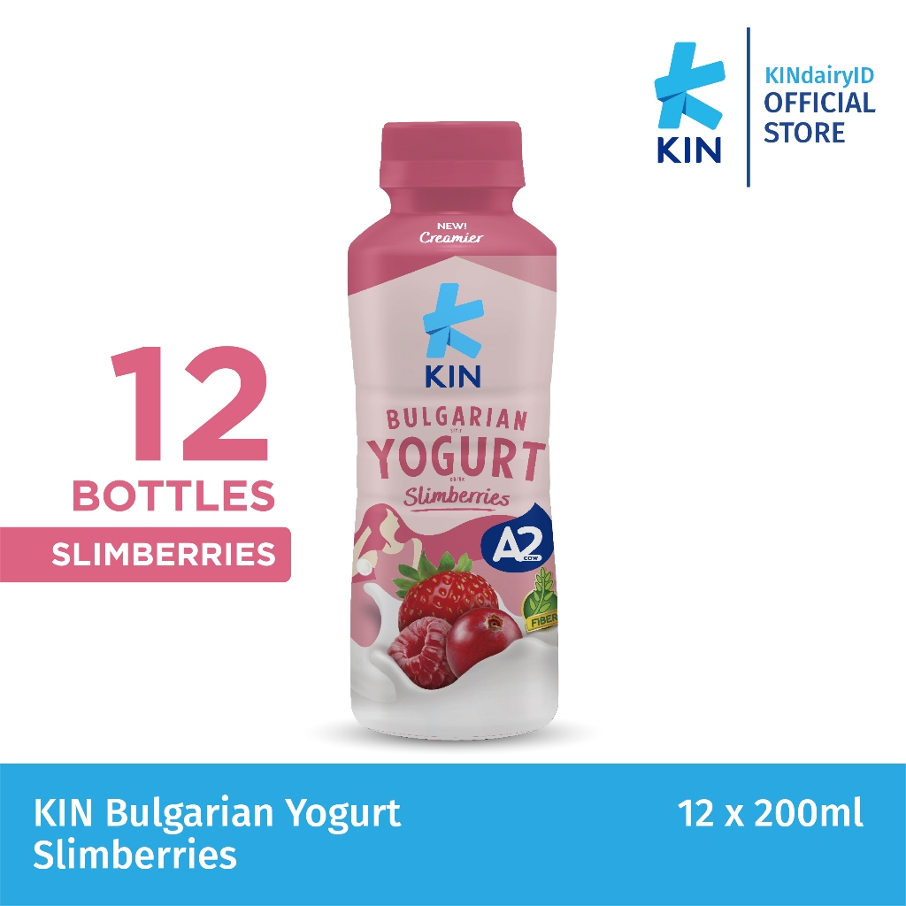 Jual KIN Bulgarian Yogurt Slimberries (12x200 ML) | Shopee Indonesia