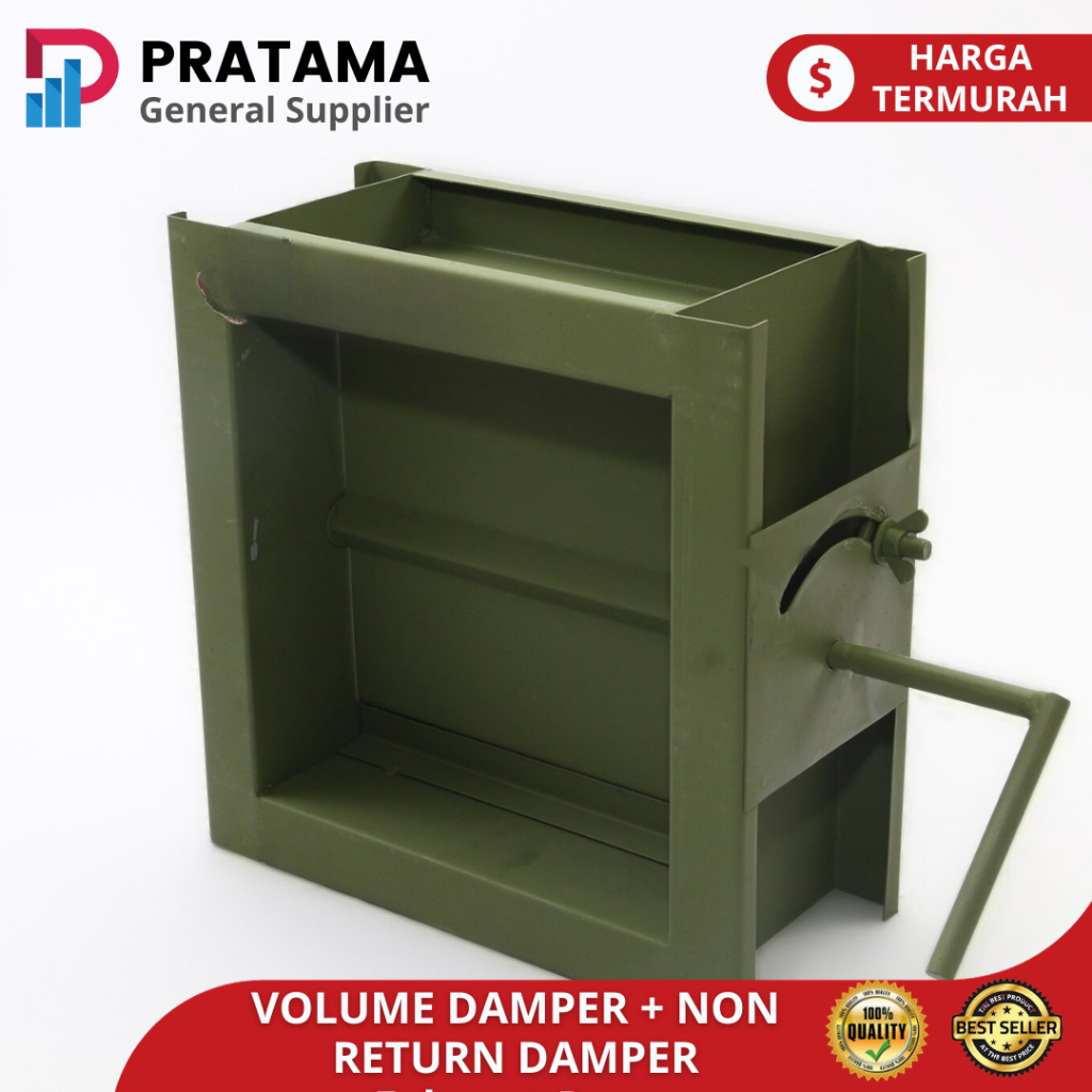 Jual VOLUME DAMPER + NON RETURN DAMPER - manual - gear square dimensi ...
