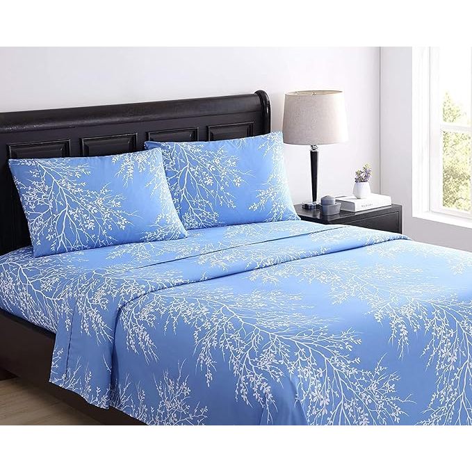 Jual Bedcover Set 1 Set Bedcover Selimut Aesthetic Motif Jeju Biru Full ...