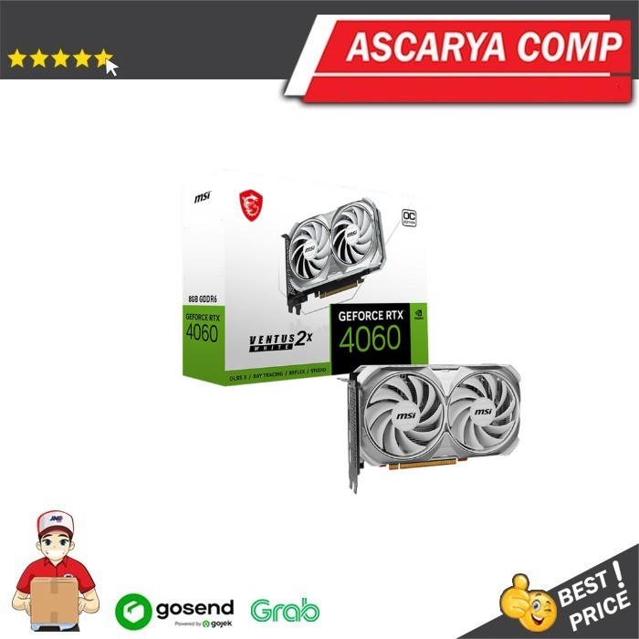 Jual MSI GeForce RTX 4060 8GB GDDR6 - Ventus 2X WHITE 8G OC VTS ...