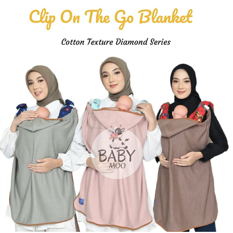 Jual Selimut Bayi On The Go Blanket | Selimut Multifungsi Clip On The Go Cotton Texture Diamond ...