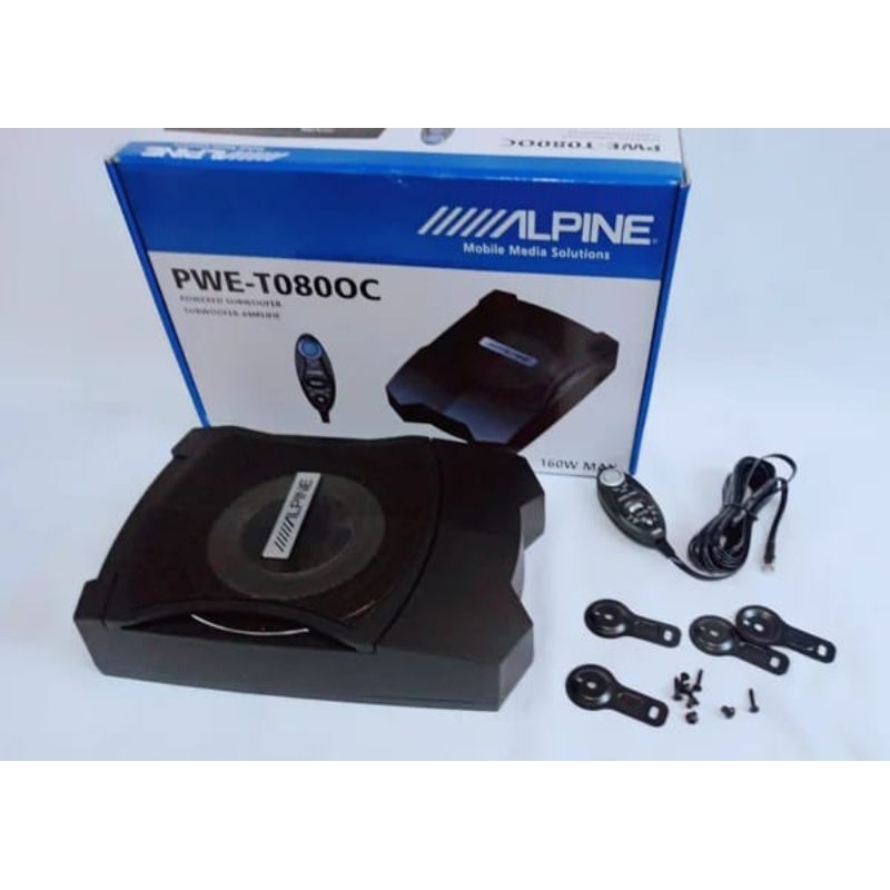 Jual subwoofer kolong 8 inch alpine pwe - t080oc original garansi resmi ...